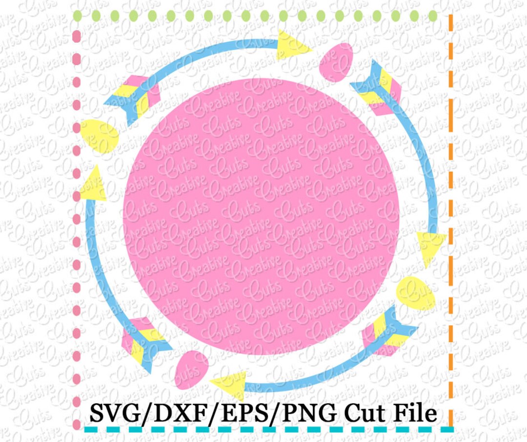 Easter Tribal Monogram Frame SVG Cutting File, Easter Cut File, Easter ...