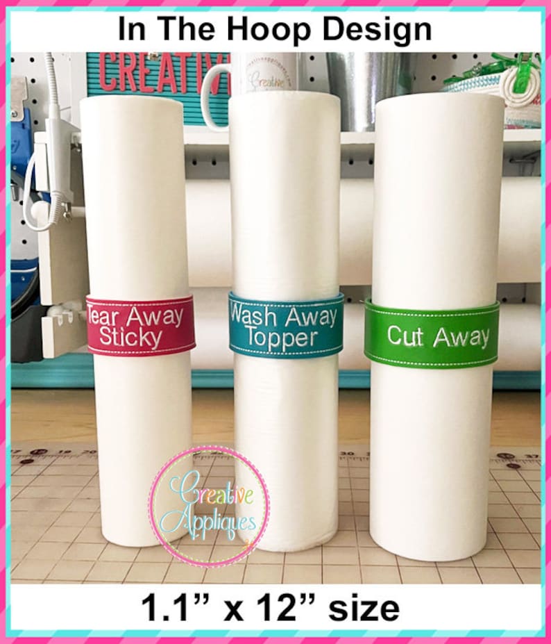12" Stabilizer Slap Wrap Bands in the Hoop Embroidery Machine Design ...