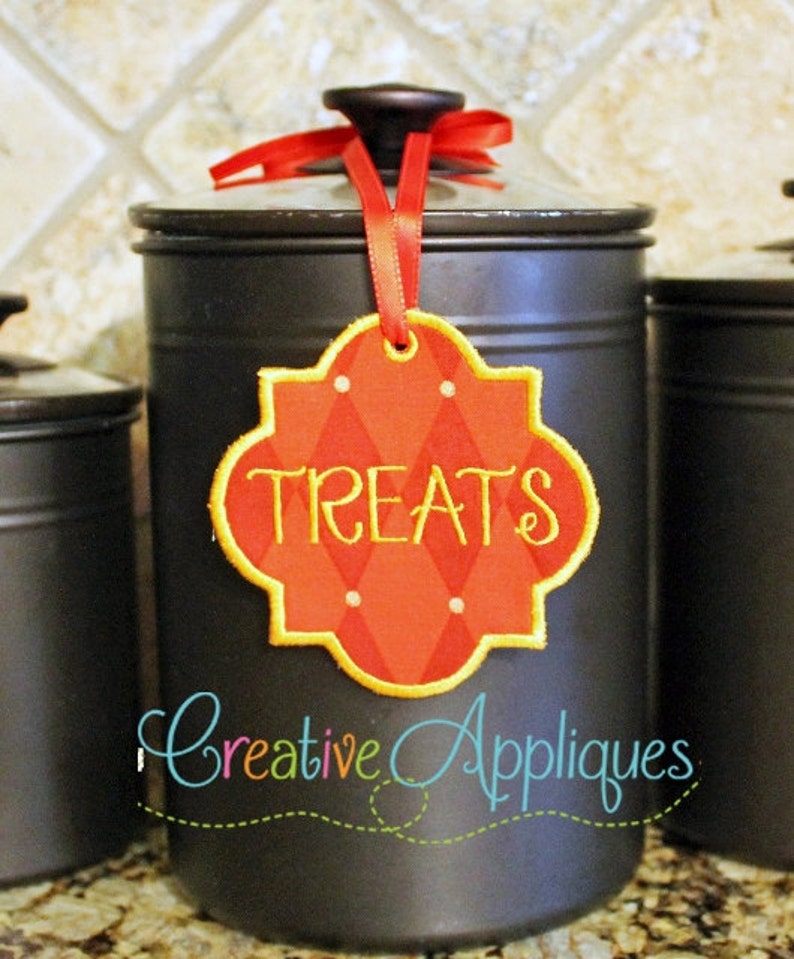 Quatrefoil Tag Label Ornament in the Hoop Applique Machine | Etsy