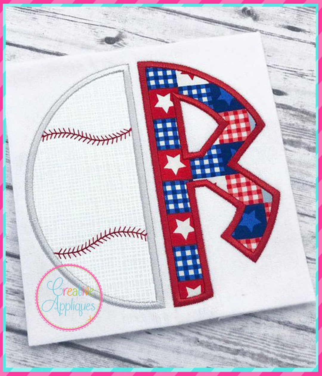 Baseball Softball Alphabet Applique Digital Machine Embroidery Design 6 ...