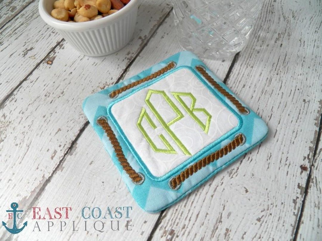 Nautical Coaster in the Hoop Machine Embroidery Design, in the Hoop ...