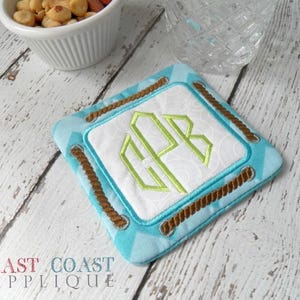 Nautical Coaster in the Hoop Machine Embroidery Design, in the Hoop ...