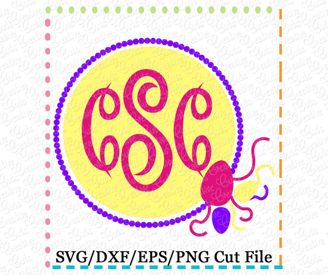 Easter Monogram Frame SVG Cutting File, Easter Svg, Easter Cut File ...