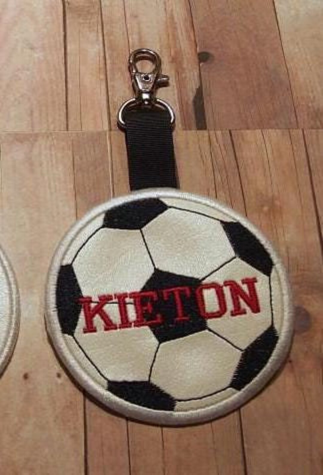 Soccer Bag Tag in the Hoop Design, in the Hoop Bag Tag, in the Hoop Key ...