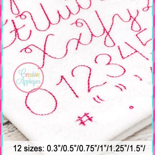 Southern Script Embroidery Font - Etsy