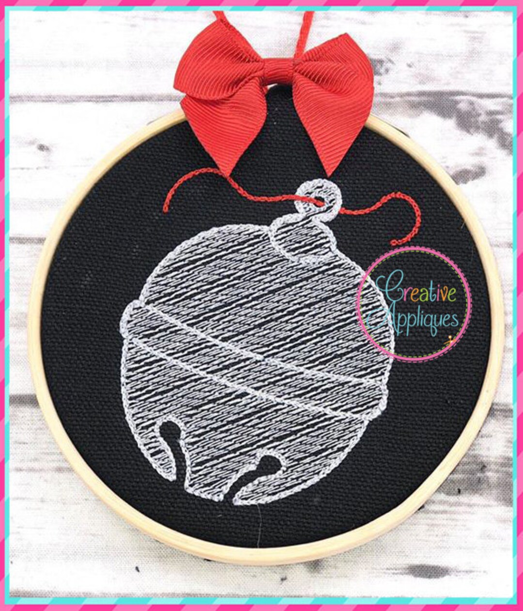 Sketch Stitch Bell Digital Machine Embroidery Design 7 Sizes, Bell ...