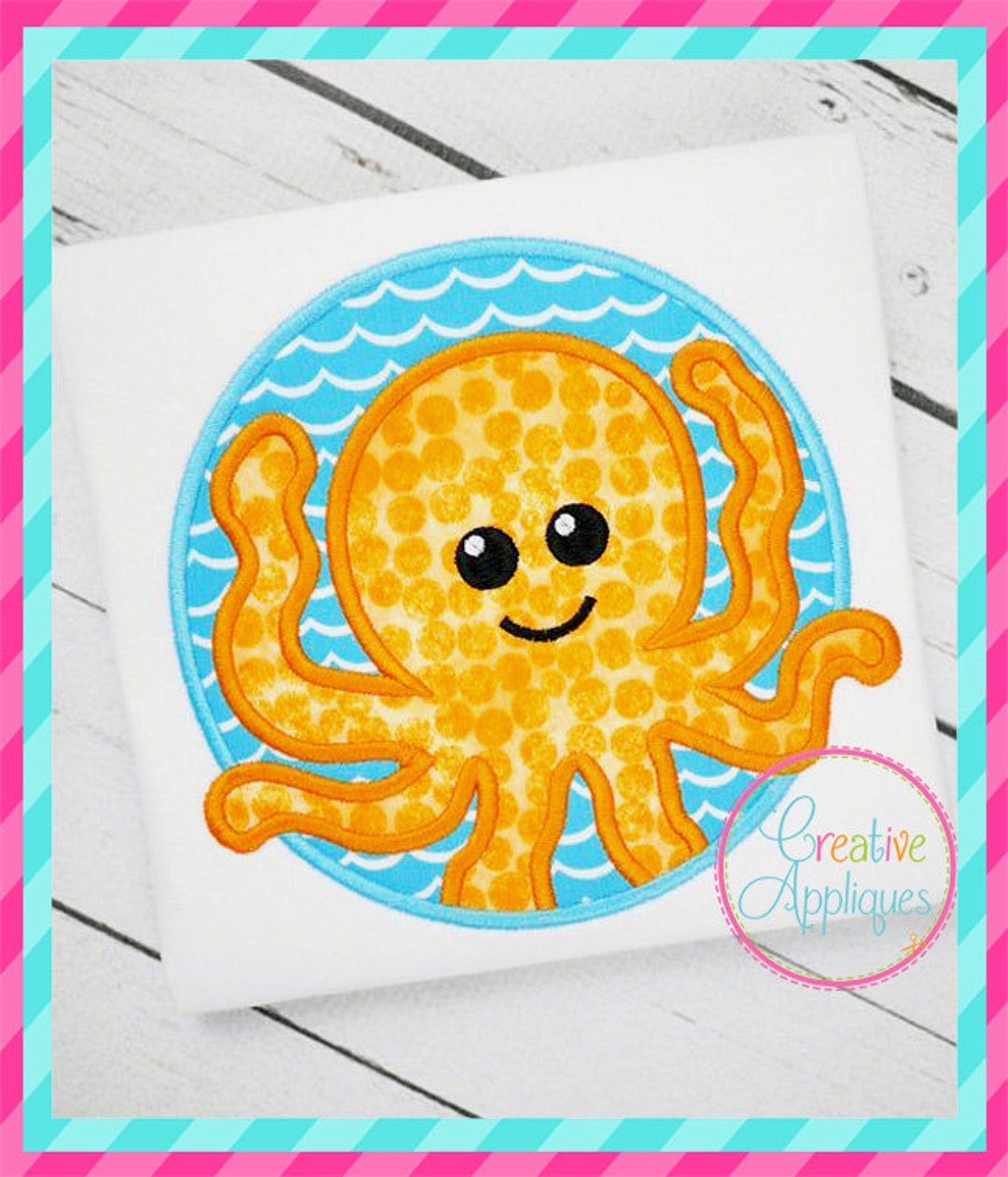 Octopus Digital Machine Embroidery Applique Design 4 Sizes, Octopus ...