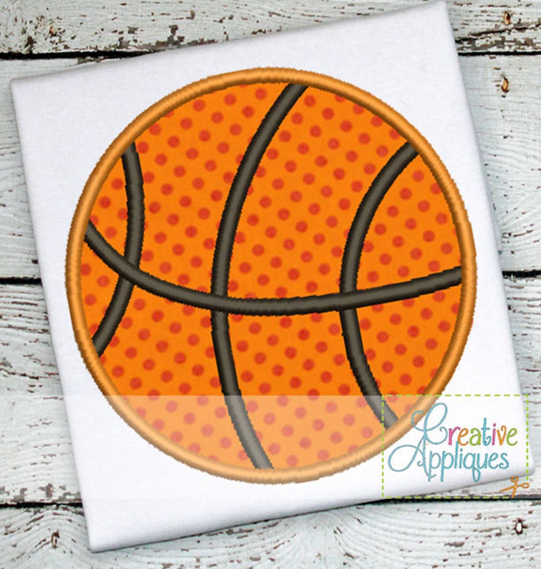 Basketball Digital Machine Embroidery Applique Design 4 SIZES ...