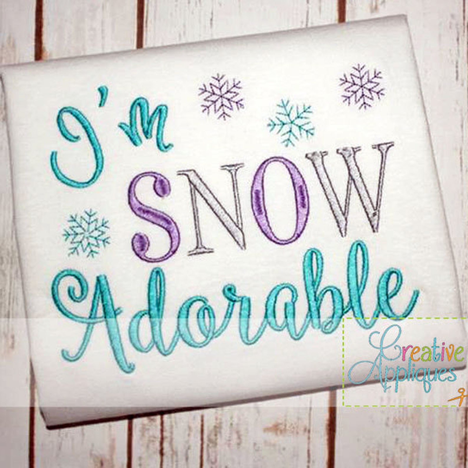 I'm Snow Adorable Digital Machine Embroidery Applique - Etsy