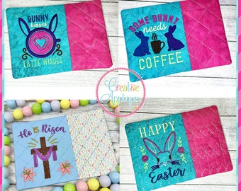 Coffee Mug Rug in the Hoop Machine Embroidery Design - Etsy