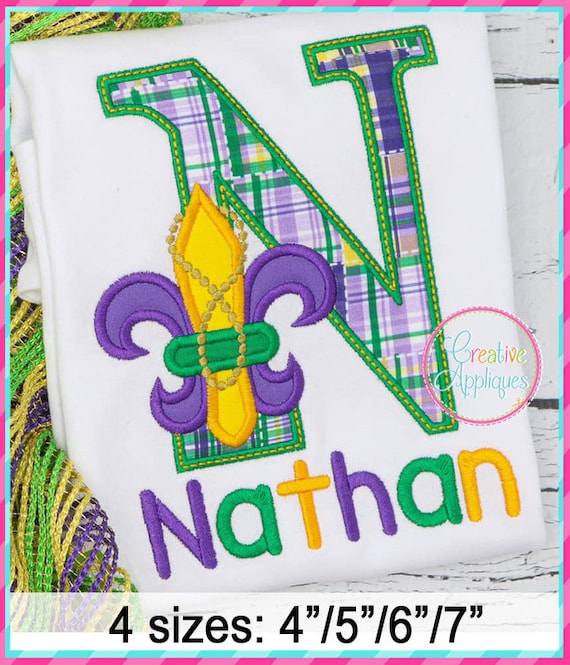 Fleur De Lis Alphabet Applique Machine Embroidery Design 4 | Etsy