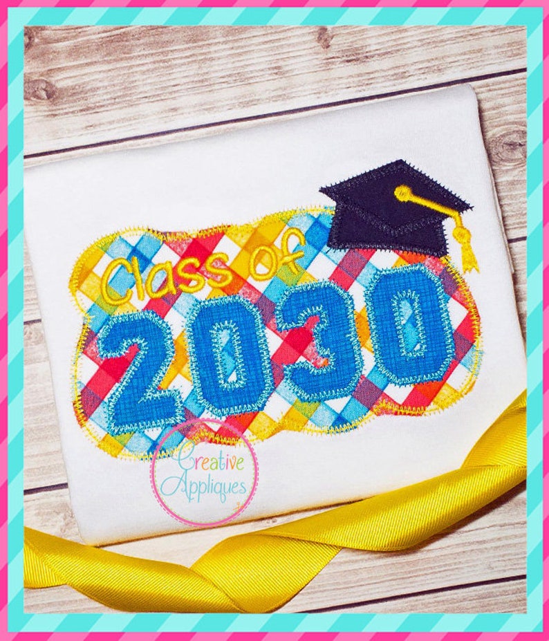 Zigzag Stitch Class of 2030 Graduation Digital Machine - Etsy