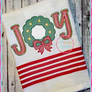 Sketch Stitch Joy Wreath Digital Machine Embroidery Design 5 Sizes ...