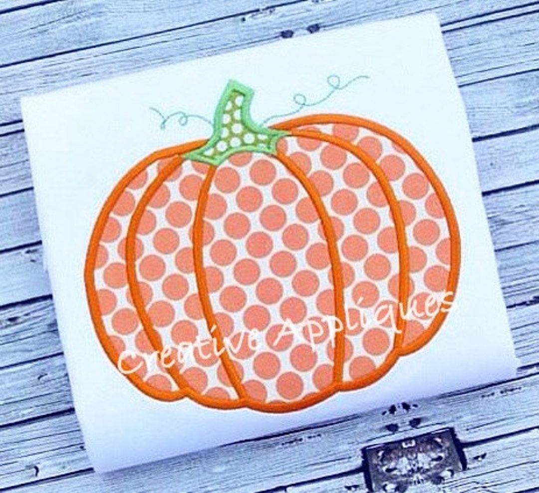 Pumpkin Digital Machine Embroidery Applique Design 4 Sizes, Pumpkin ...