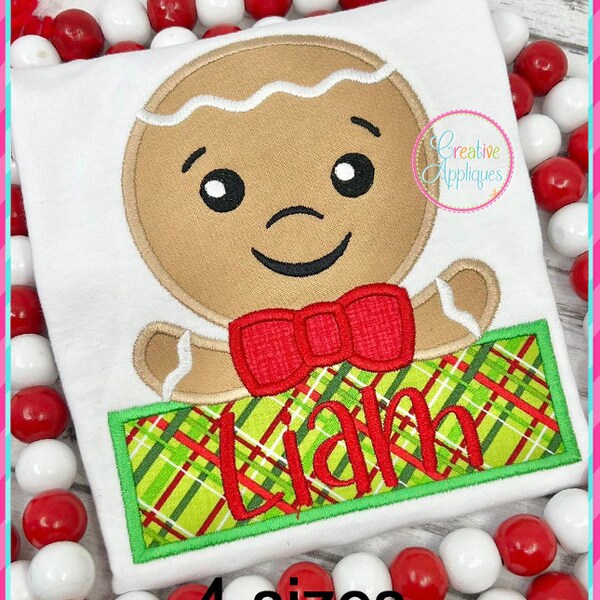 Gingerbread Applique - Etsy