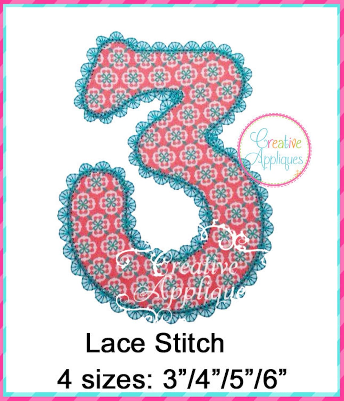 4 STITCH TYPES in 4 Sizes Vintage Bean Lace Satin Applique - Etsy