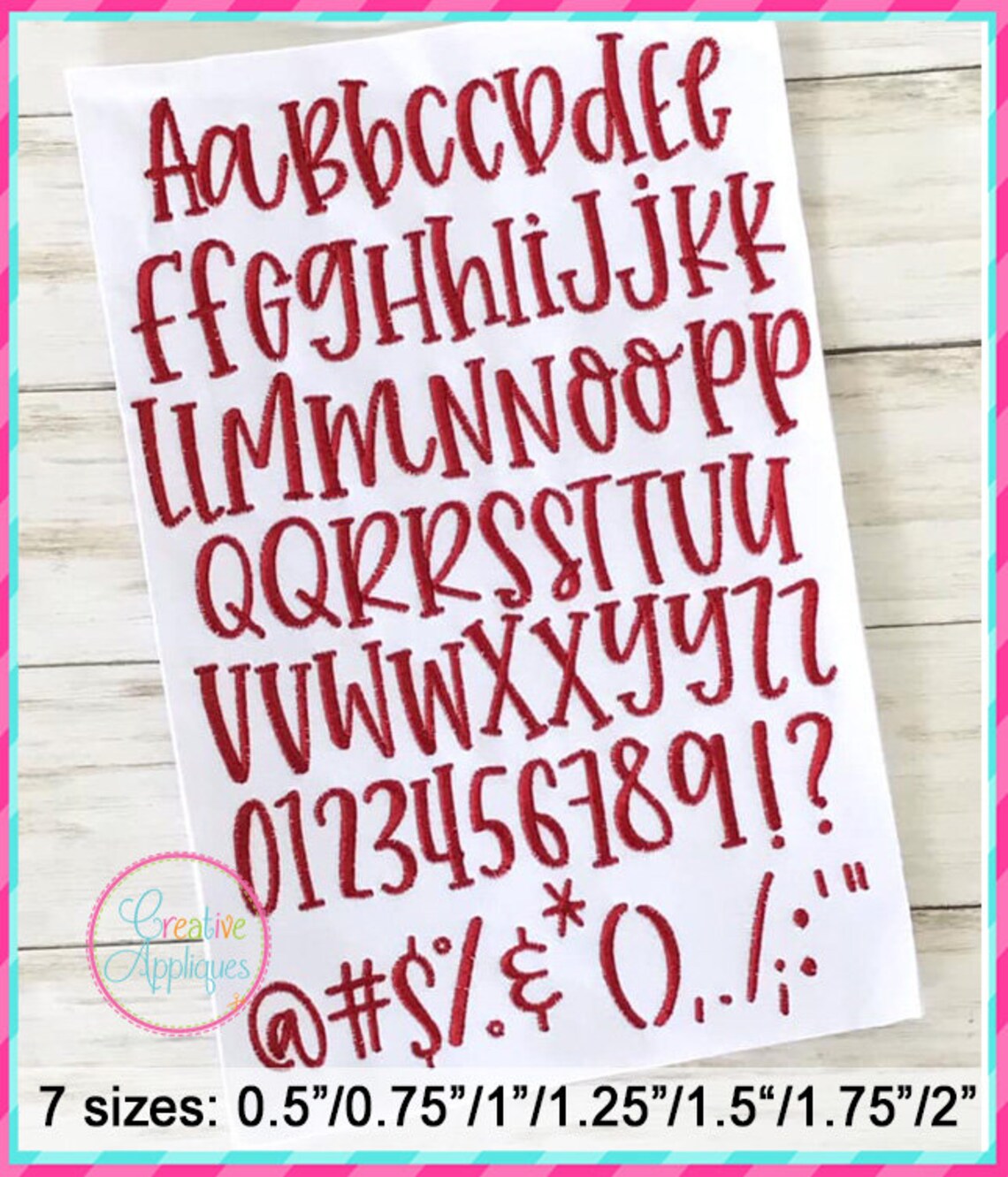 7 Sizes Farmhouse Lemonade Embroidery Alphabet Font Digital - Etsy
