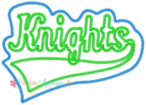 Knights Applique Embroidery Design