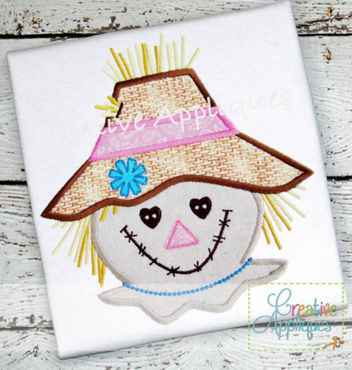 Scarecrow Girl Digital Machine Embroidery Applique Design 4 Size ...