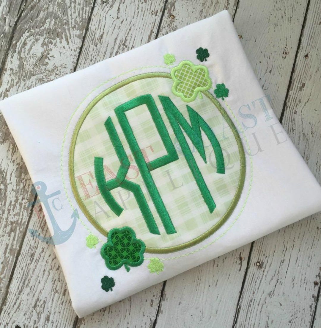 St. Patricks Frame Machine Embroidery Design, St Patrick Applique ...
