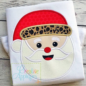 Santa Applique Digital Machine Embroidery Design 4 Sizes, Santa ...