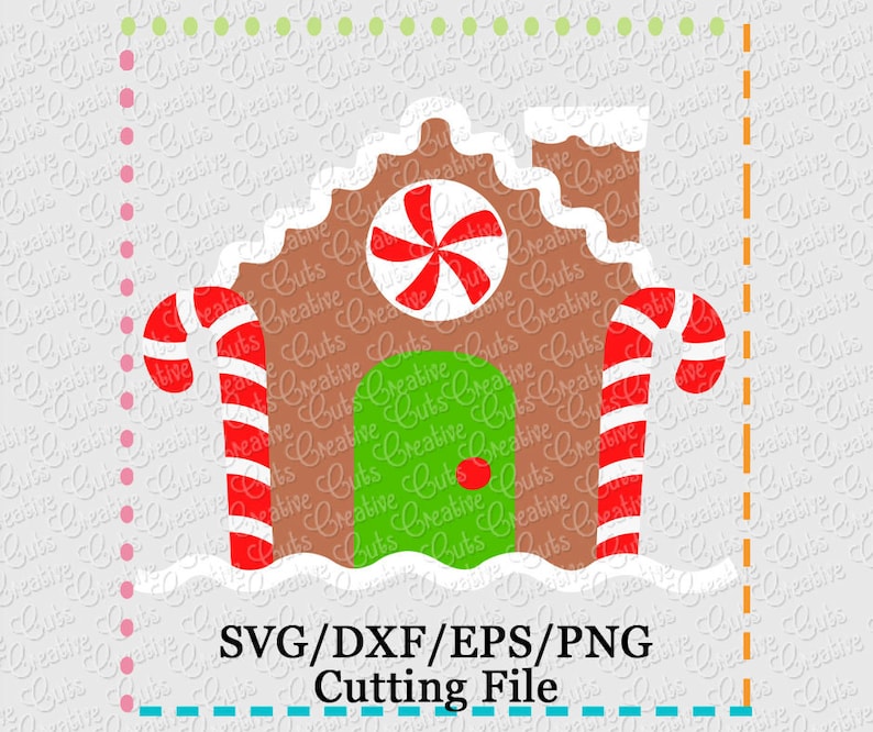 EXCLUSIVE SVG Gingerbread House Cutting File, Gingerbread Cut File ...
