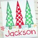Christmas Tree Trio Applique Digital Machine Embroidery Design 4 Sizes ...