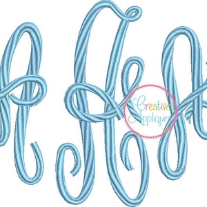 5 Sizes 3 Letter Master Circle Embroidery Monogram Alphabet Font ...