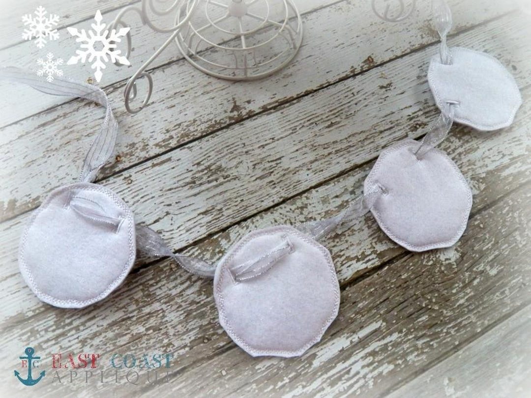 Snowball Banner in the Hoop Machine Embroidery Design, in the Hoop ...