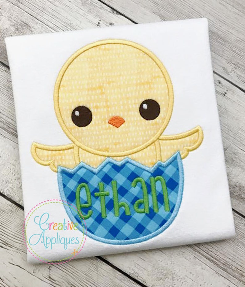Chick Easter Applique Digital Machine Embroidery Applique Design 4 ...