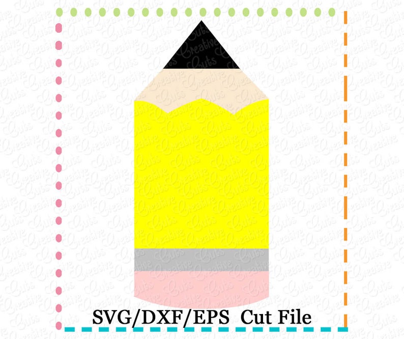 Pencil SVG Cutting File, School Svg, Pencil Svg, Pencil Cut File ...