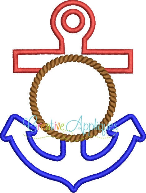 Anchor Monogram Digital Machine Embroidery Applique Design 4 Sizes - Etsy