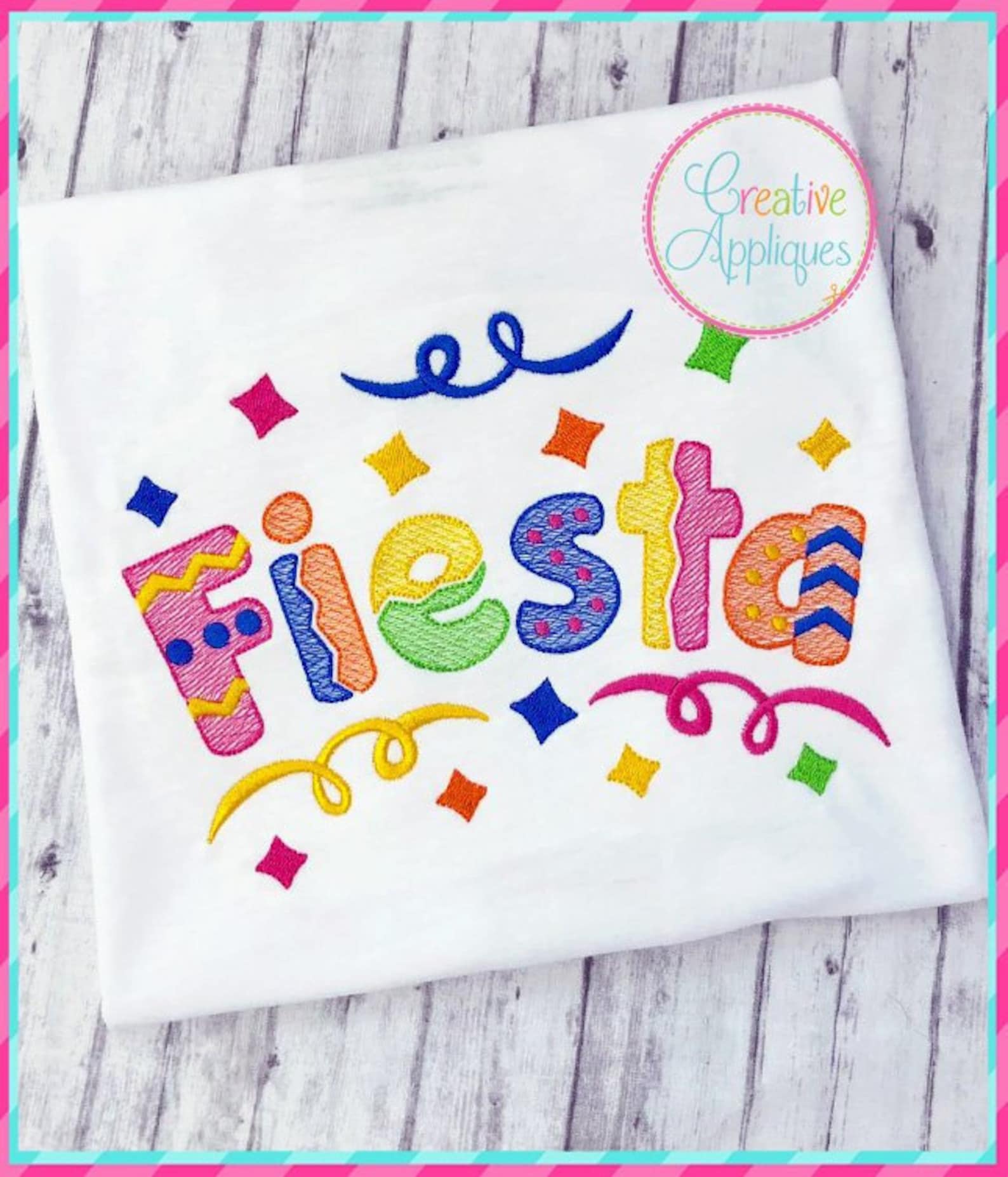 Fiesta Digital Machine Embroidery Design 5 SIZES, Cinco De Mayo ...