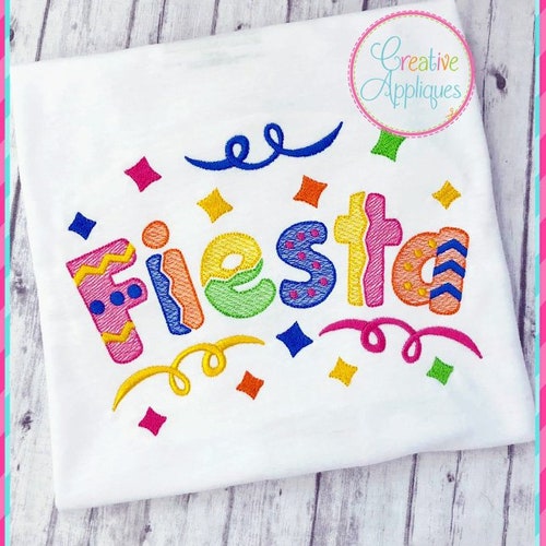 Fiesta Digital Machine Embroidery Design 5 SIZES Cinco De - Etsy