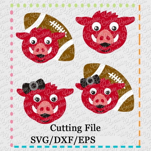 EXCLUSIVE SVG Eps DXF Cutting File Hog Football Svg Mascot - Etsy