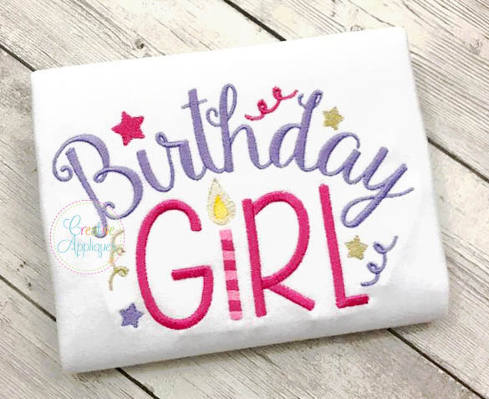 Birthday Girl Digital Machine Embroidery Design 6 Sizes - Etsy