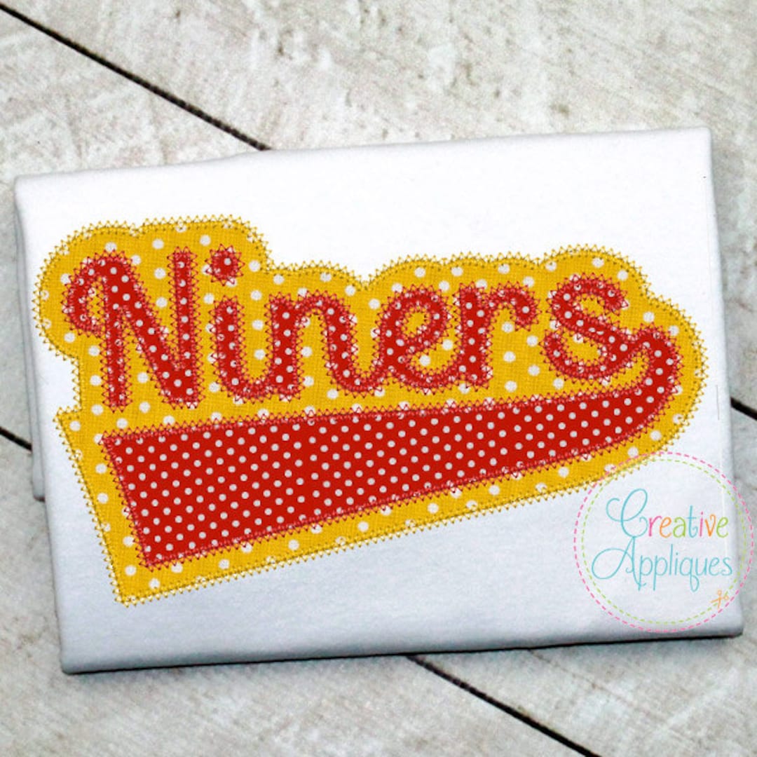 Niners Digital Machine Embroidery Applique Design 6 Sizes, Niners ...