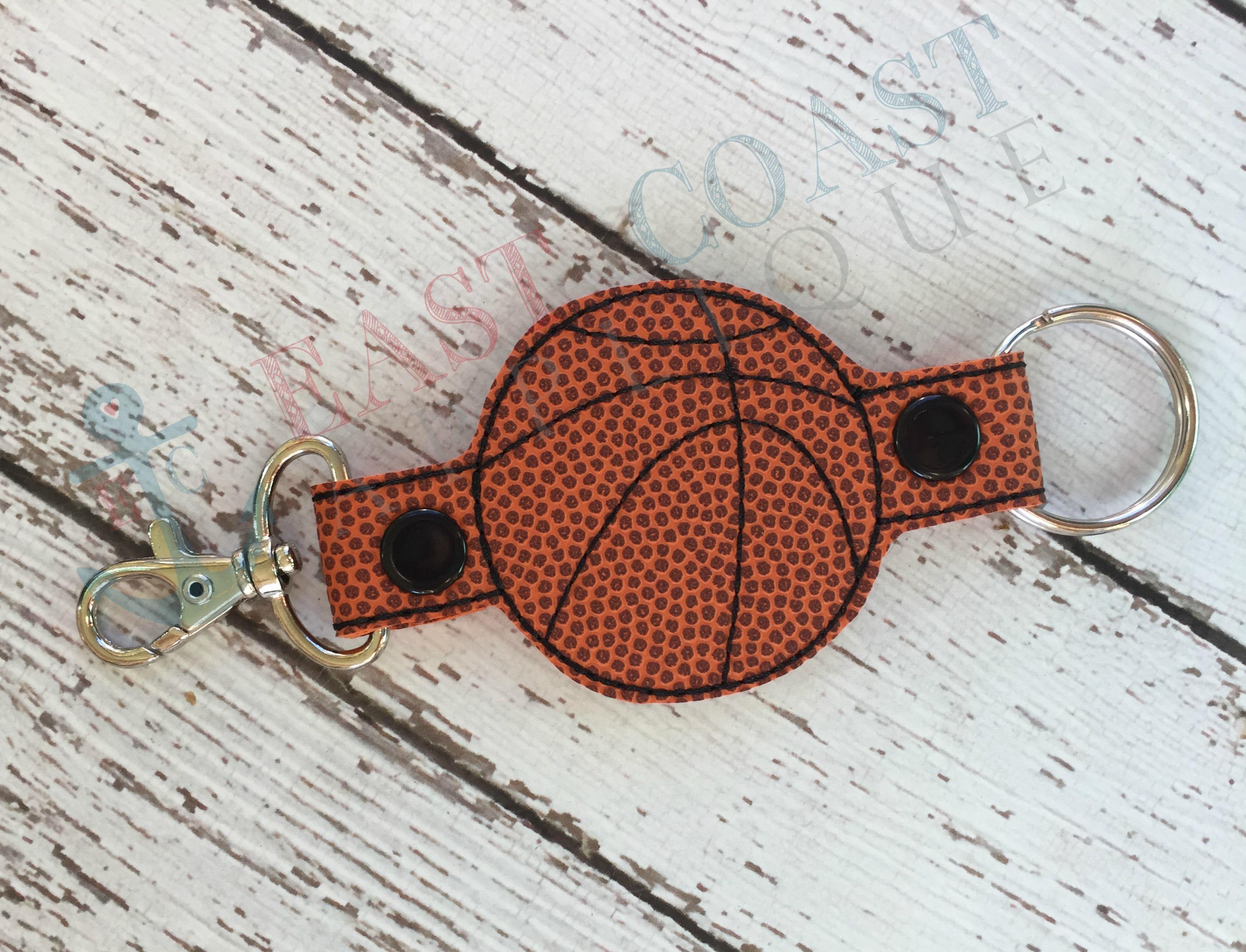 Basketball Double Snap Tab in the Hoop Design, Machine Embroidery ...