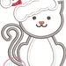 Santa Cat Digital Machine Embroidery Design 4 Sizes, Santa Cat ...