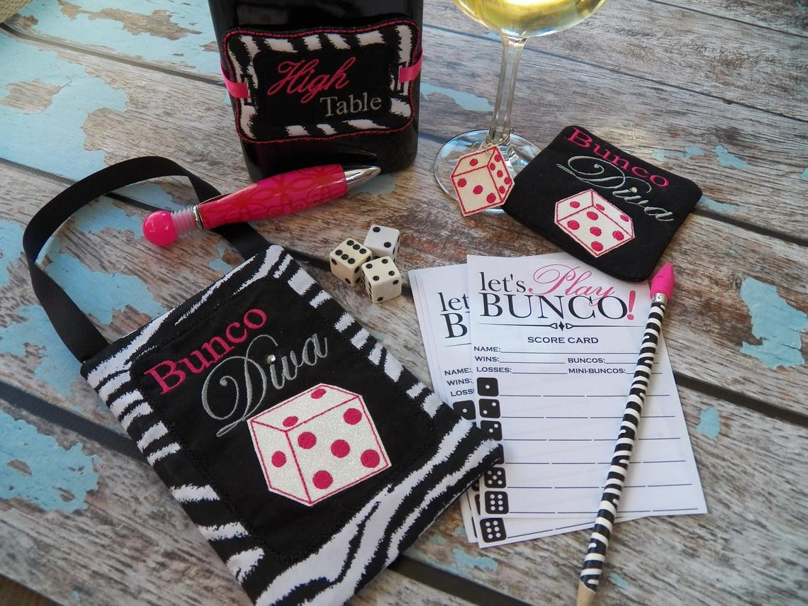 Bunco Diva Set in the Hoop Design, Machine Embroidery, Embroidery ...