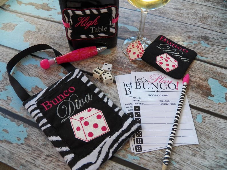 Bunco Diva Set in the Hoop Design, Machine Embroidery, Embroidery ...