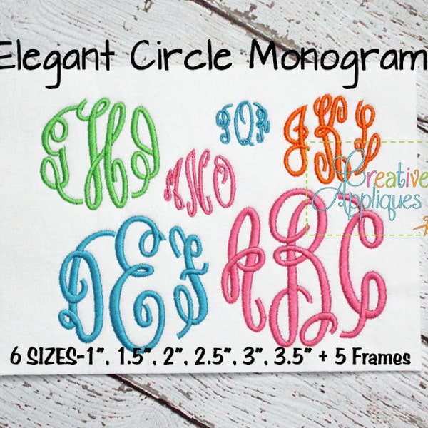Master Circle Embroidery Font - Etsy