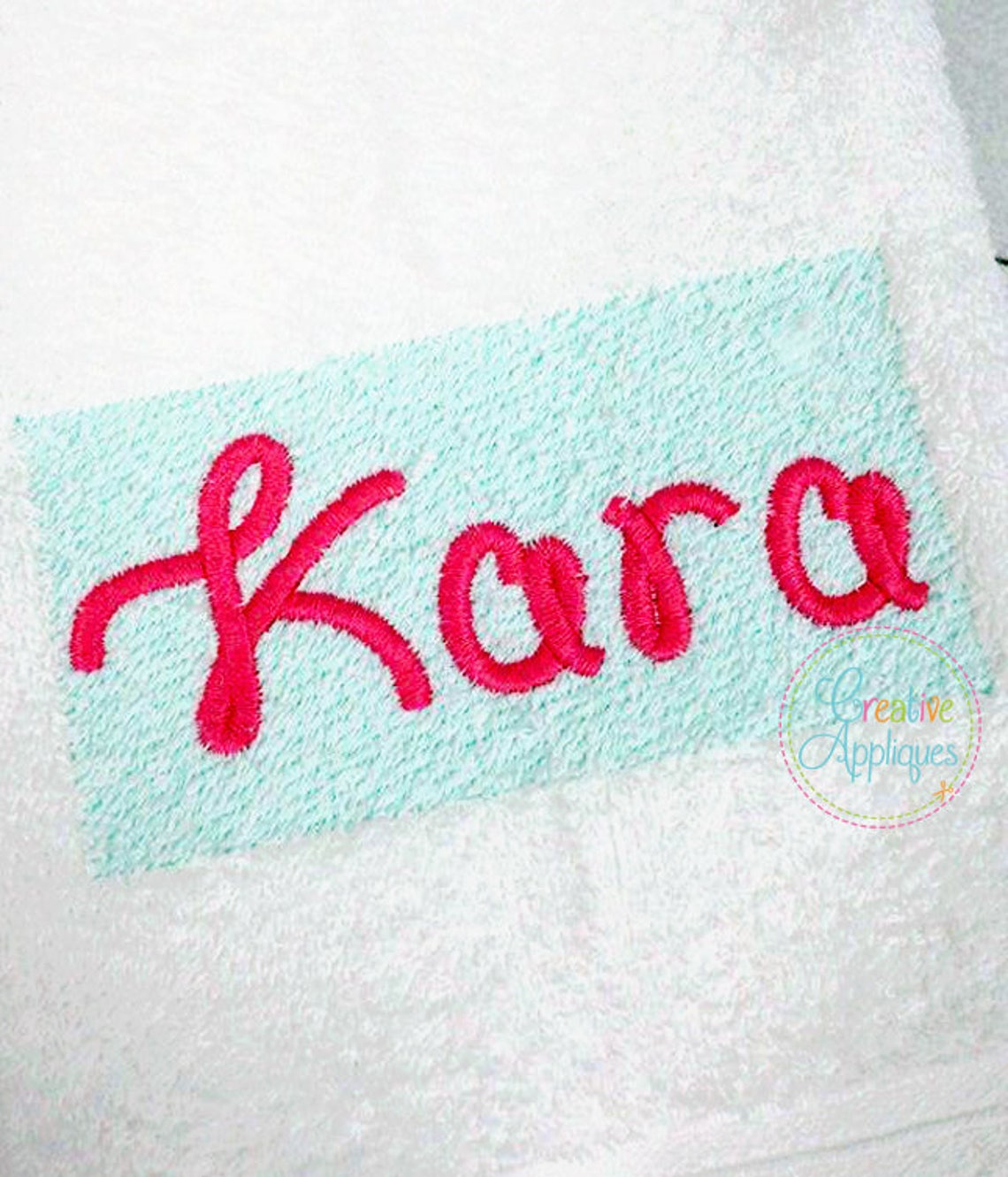 Nap Loft Pile Down Rectangle Monogram Frame Digital Machine Embroidery ...