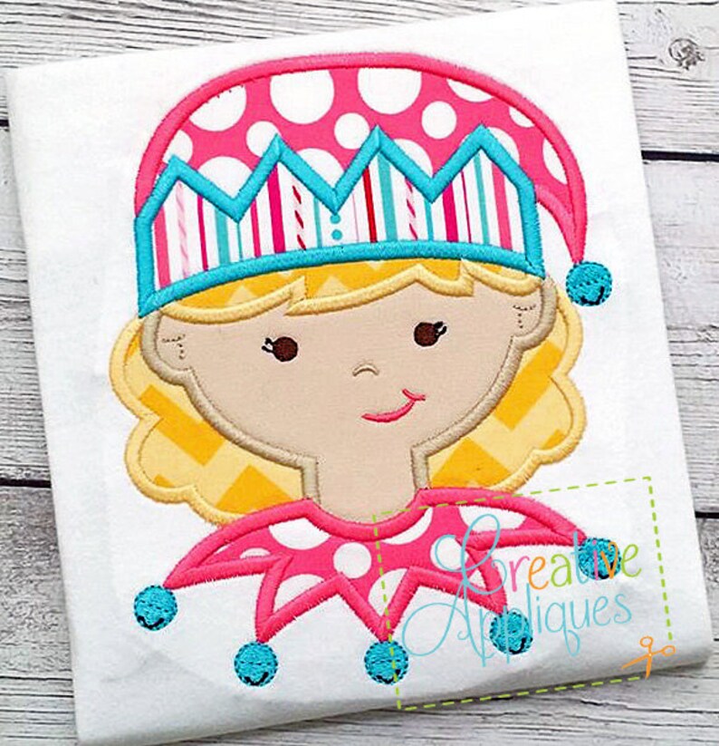 Elf Girl Digital Machine Embroidery Applique Design 4 Sizes, Elf ...
