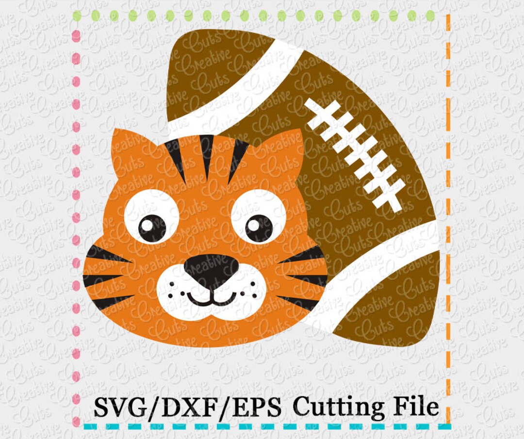 EXCLUSIVE SVG Eps DXF Cutting File Tiger Football Svg, Mascot Svg ...