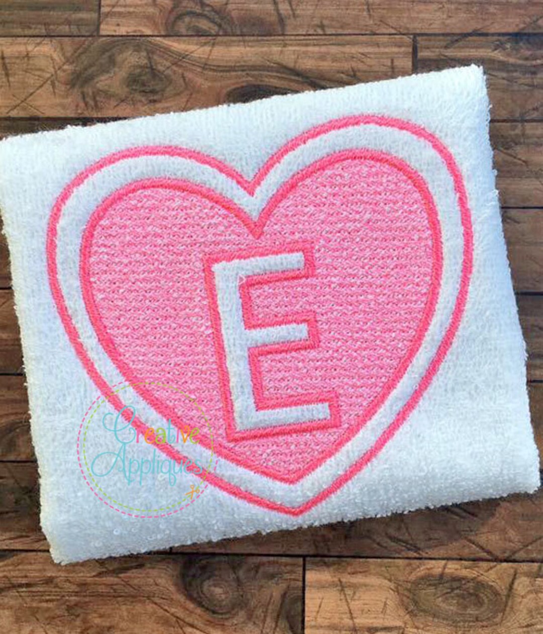 Embossed Heart Alphabet Digital Machine Embroidery Design 5 Sizes ...