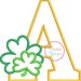 Shamrock Clover Alphabet Letter Set A-Z Number 0-9 Applique Machine ...