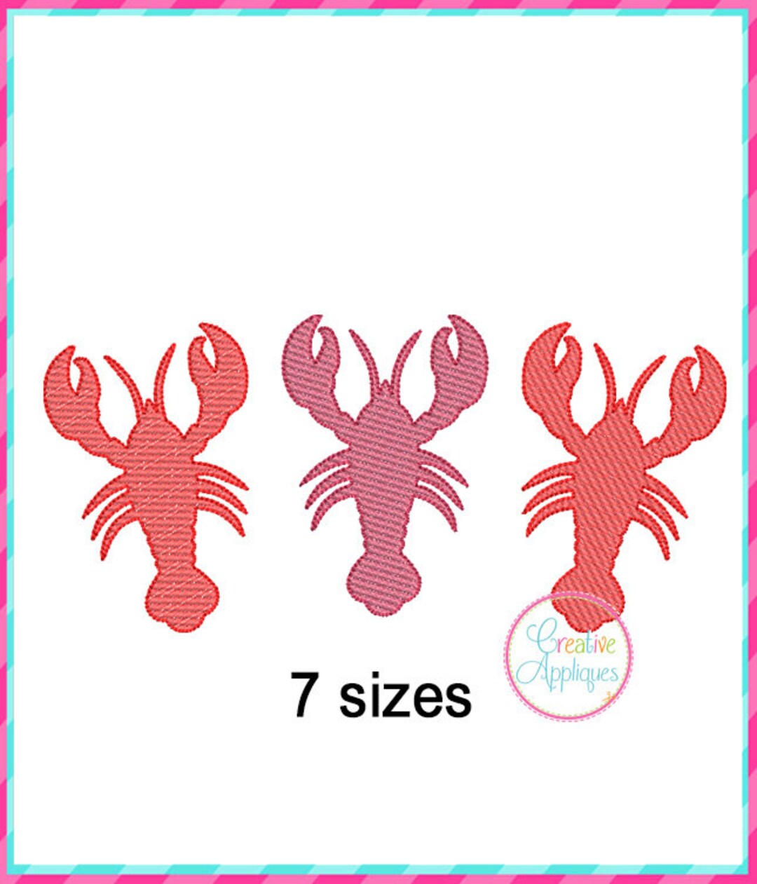 Sketch Stitch Crawfish Embroidery Digital Machine Embroidery Design 9 ...