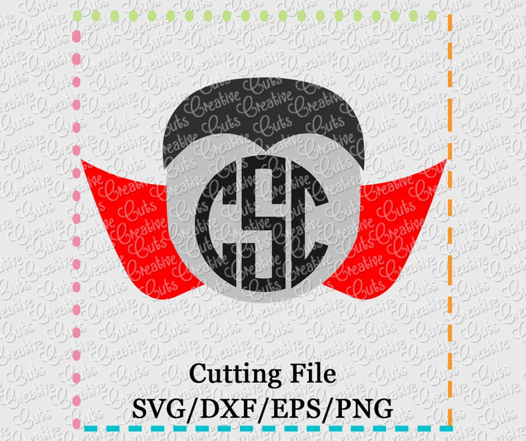 EXCLUSIVE SVG Eps DXF Cutting File Dracula Vampire Monogram Svg ...