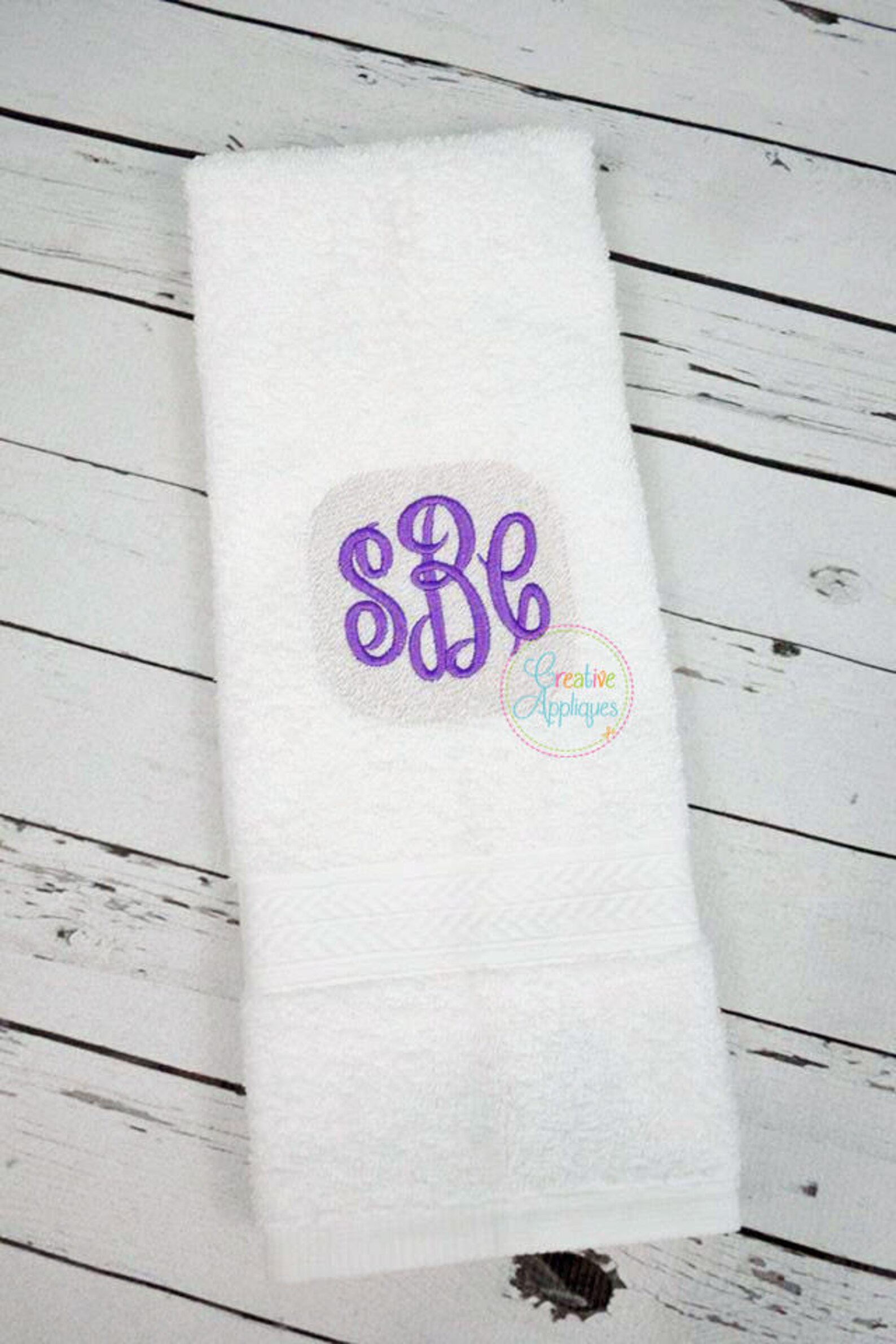 Nap Loft Pile Down Square Monogram Frame Digital Machine Embroidery ...